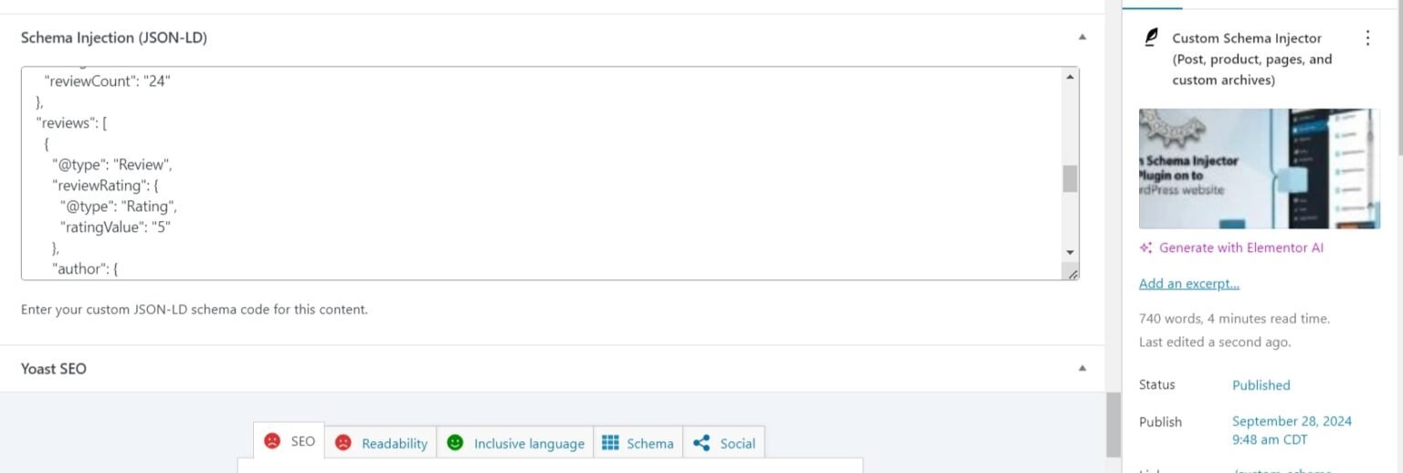 Custom Schema Injector (Post, product, pages, and custom archives)